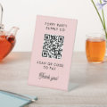 Custom QR Code Shop Sticker Pedestal Sign | Zazzle