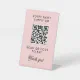 Custom QR Code Shop Sticker Pedestal Sign | Zazzle