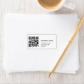 Custom qr code simple white business Address Label | Zazzle