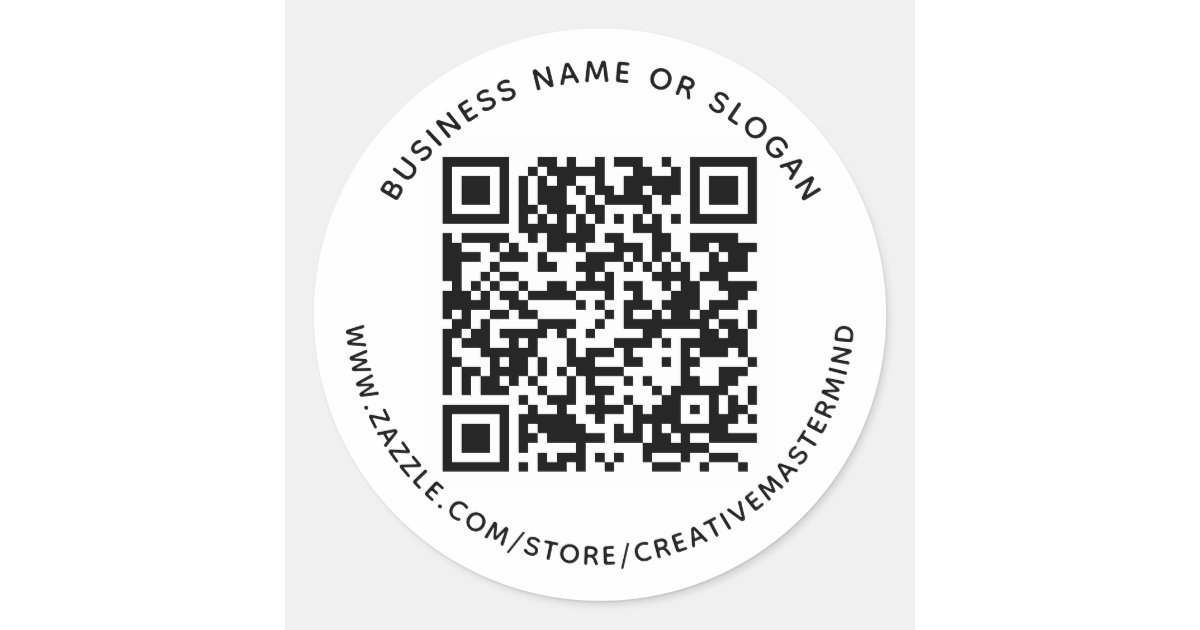 Custom QR Code Small Business Promotional Sticker | Zazzle