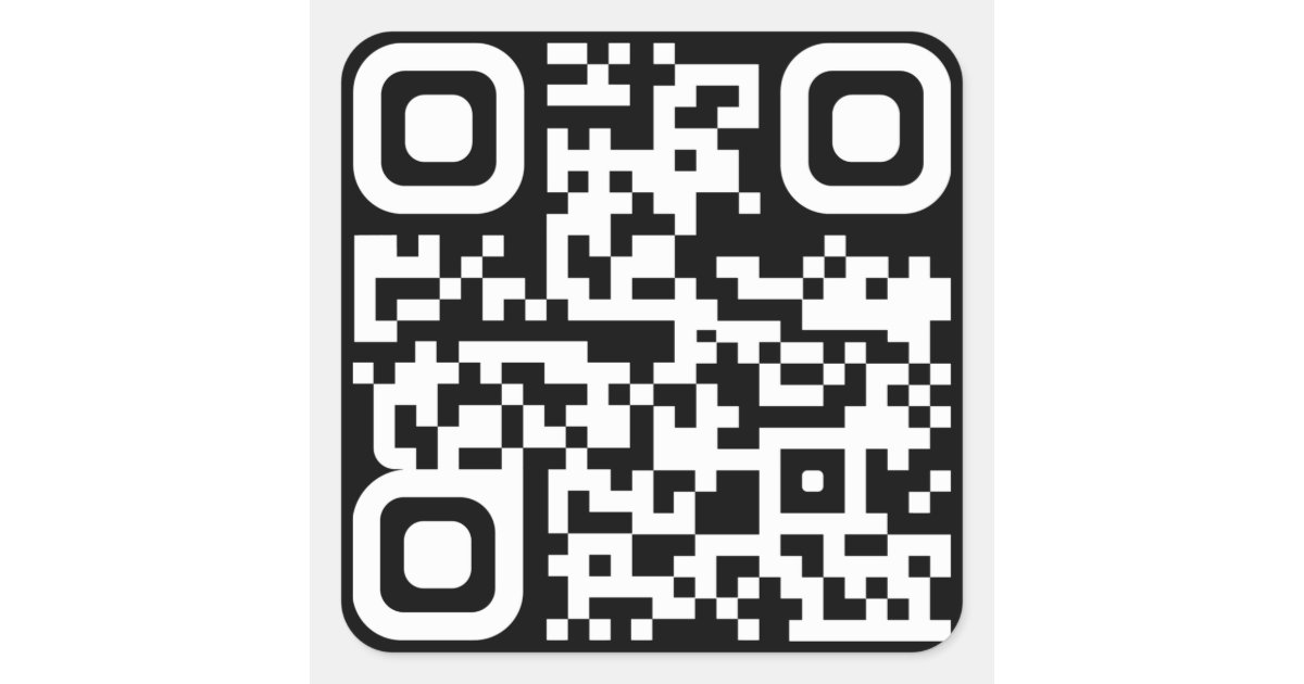 Custom QR Code Square Sticker | Zazzle