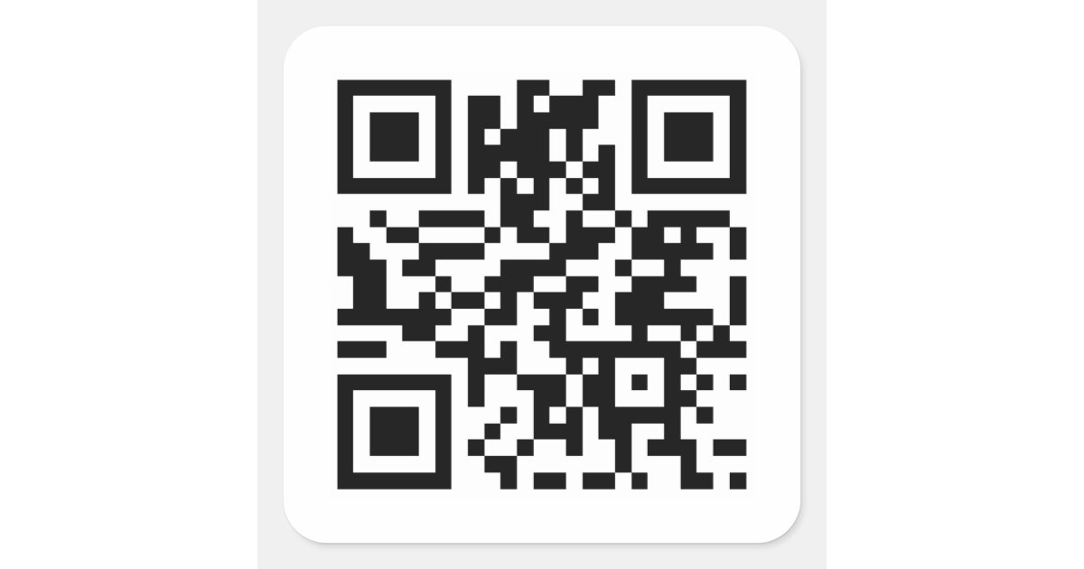 Custom QR Code Square Sticker | Zazzle