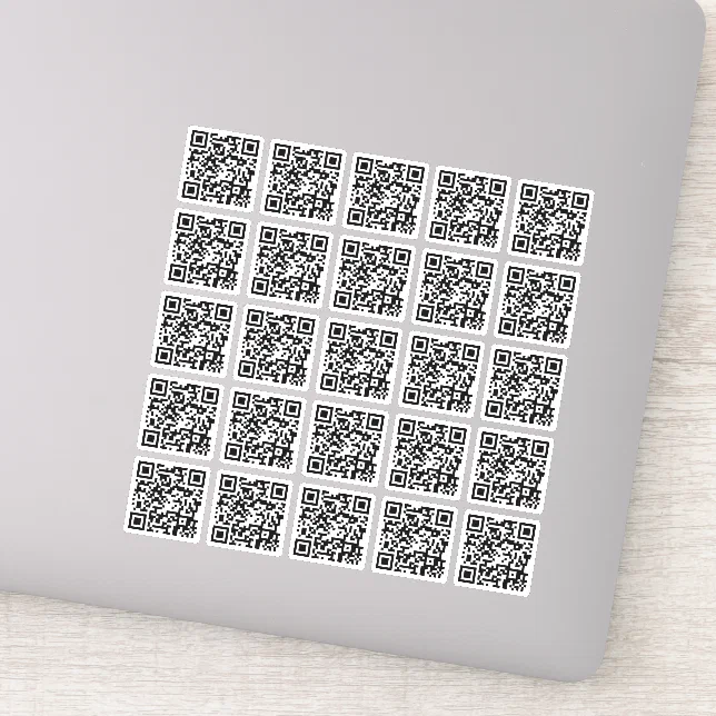 Custom QR code square vinyl Sticker | Zazzle