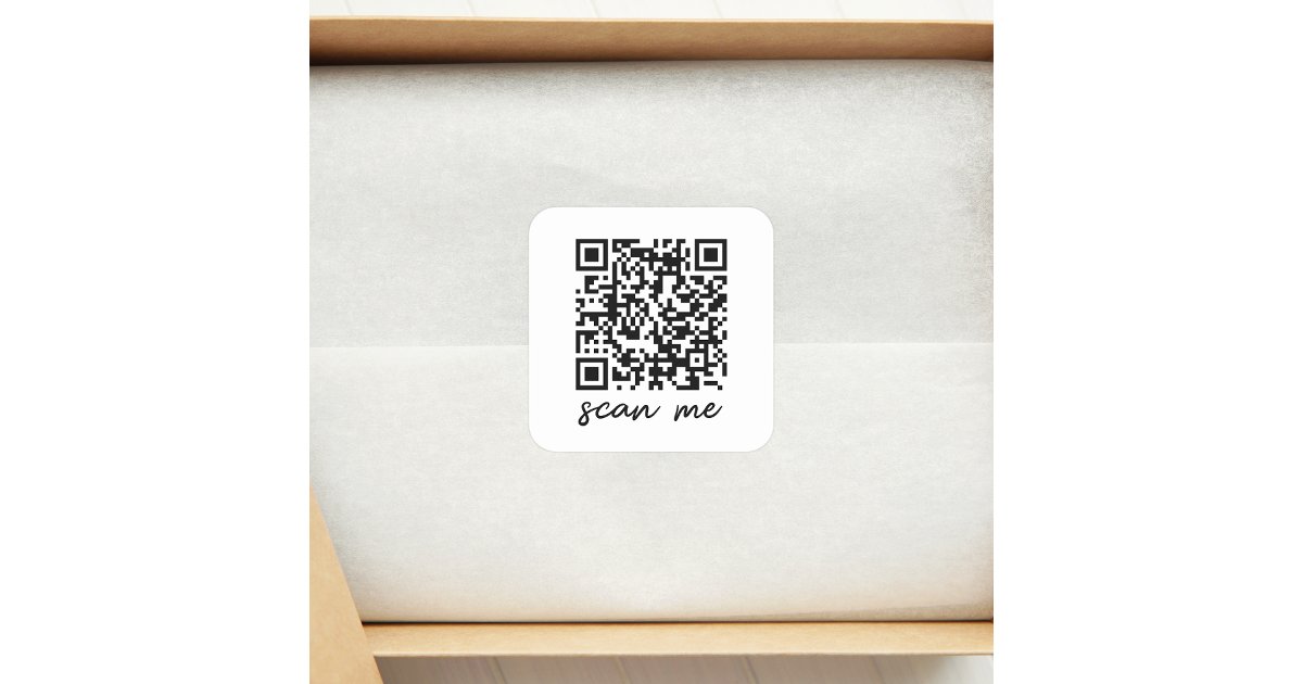 Custom QR Code Sticker | Zazzle