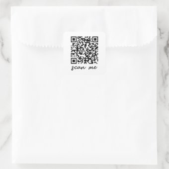 Custom QR Code Sticker | Zazzle