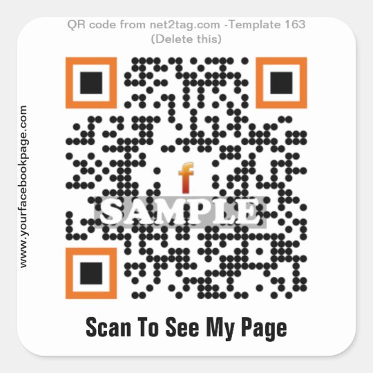 Custom QR code sticker (QR code template #163) | Zazzle.com
