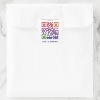 Custom QR code sticker (QR code template #272) | Zazzle