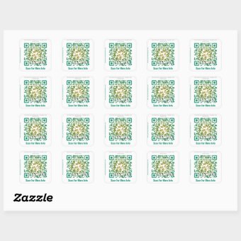 Custom QR code sticker (QR code template #294) | Zazzle