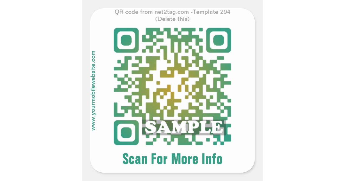 Custom QR code sticker (QR code template #294) | Zazzle