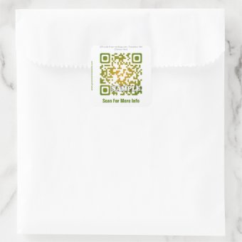 Custom QR code sticker (QR code template #380) | Zazzle