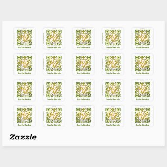 Custom QR code sticker (QR code template #380) | Zazzle
