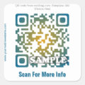 Custom QR code sticker (QR code template #382) | Zazzle