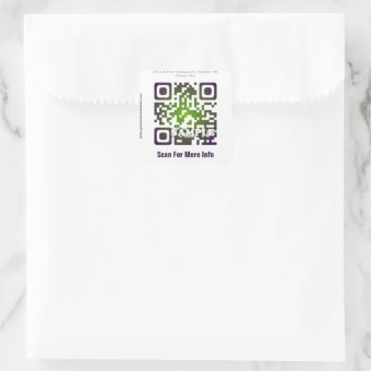 Custom QR code sticker (QR code template #389) | Zazzle