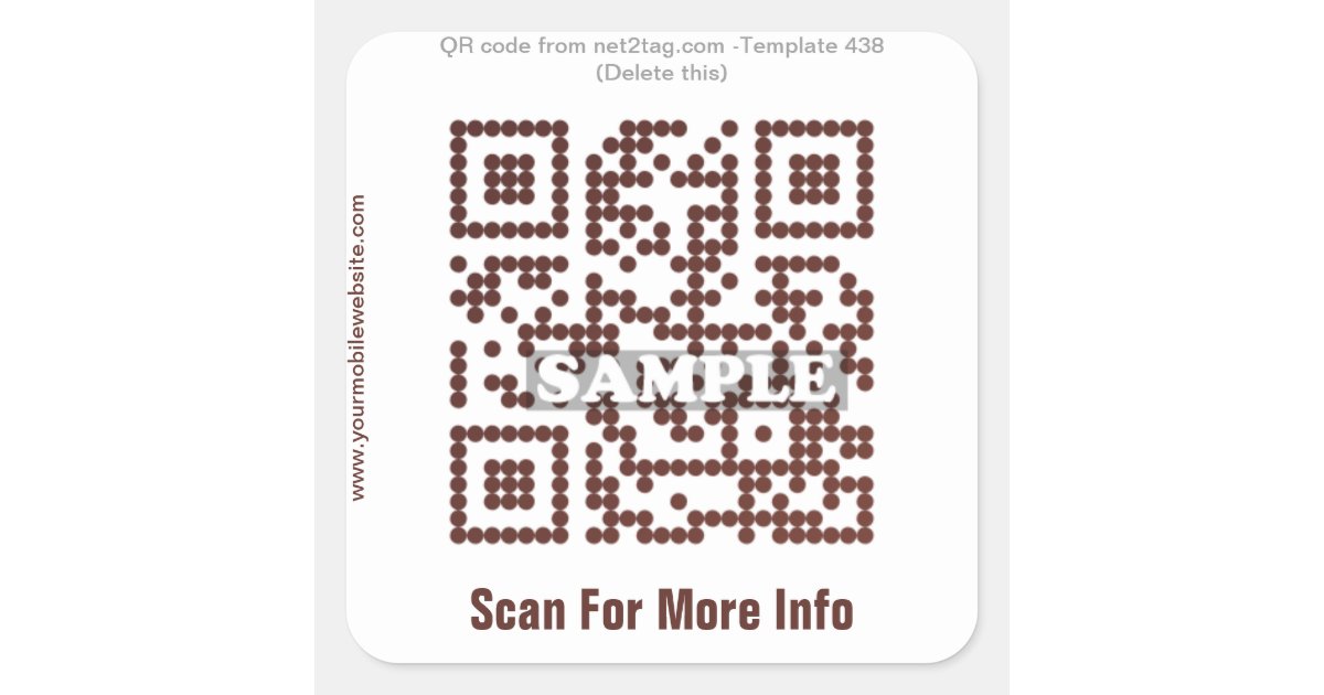 Custom QR code sticker (QR code template #438) | Zazzle
