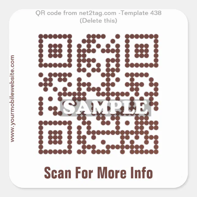 Custom QR code sticker (QR code template #438) | Zazzle