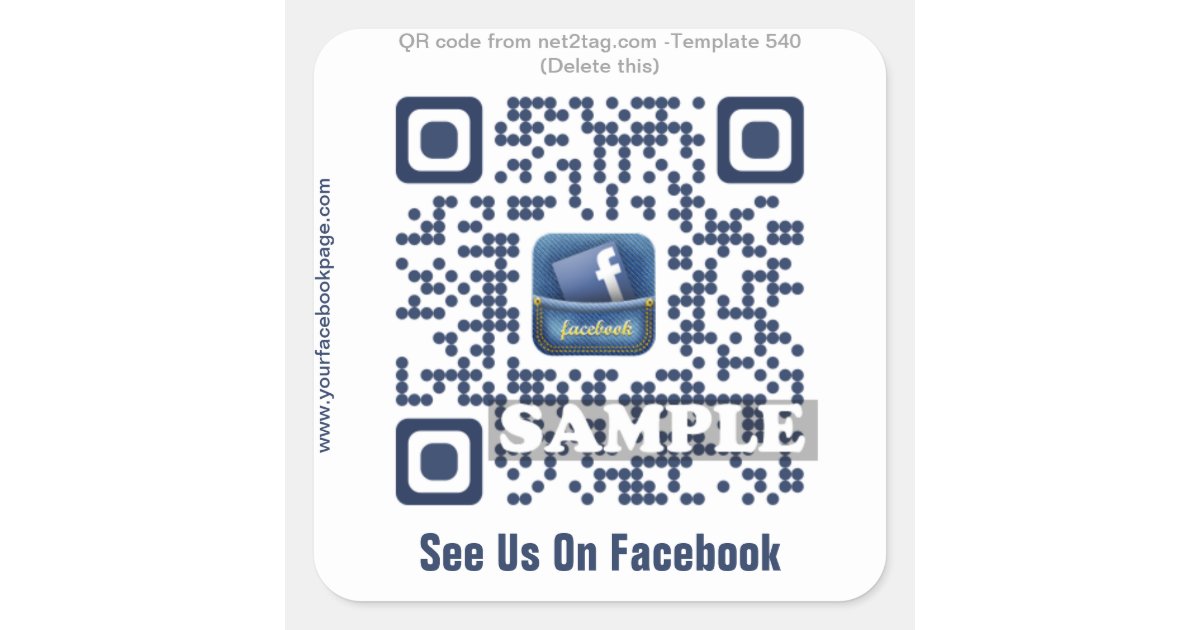 Custom QR code sticker (QR code template #540) | Zazzle