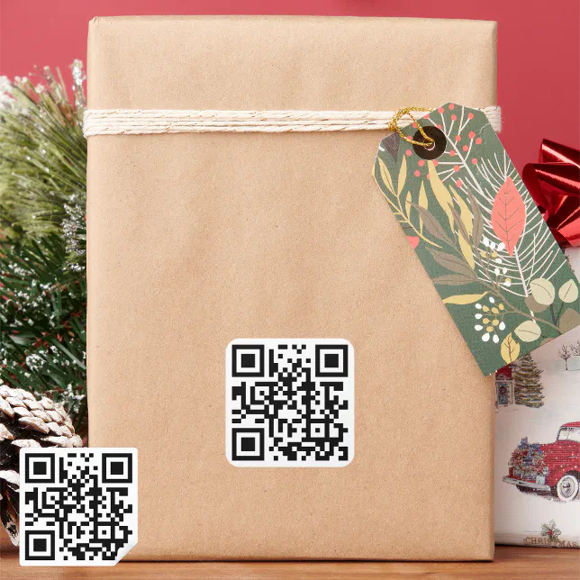 Custom QR Code Stickers: Boost Your Business Square Sticker | Zazzle
