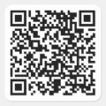 Custom QR Code Template Square Sticker | Zazzle