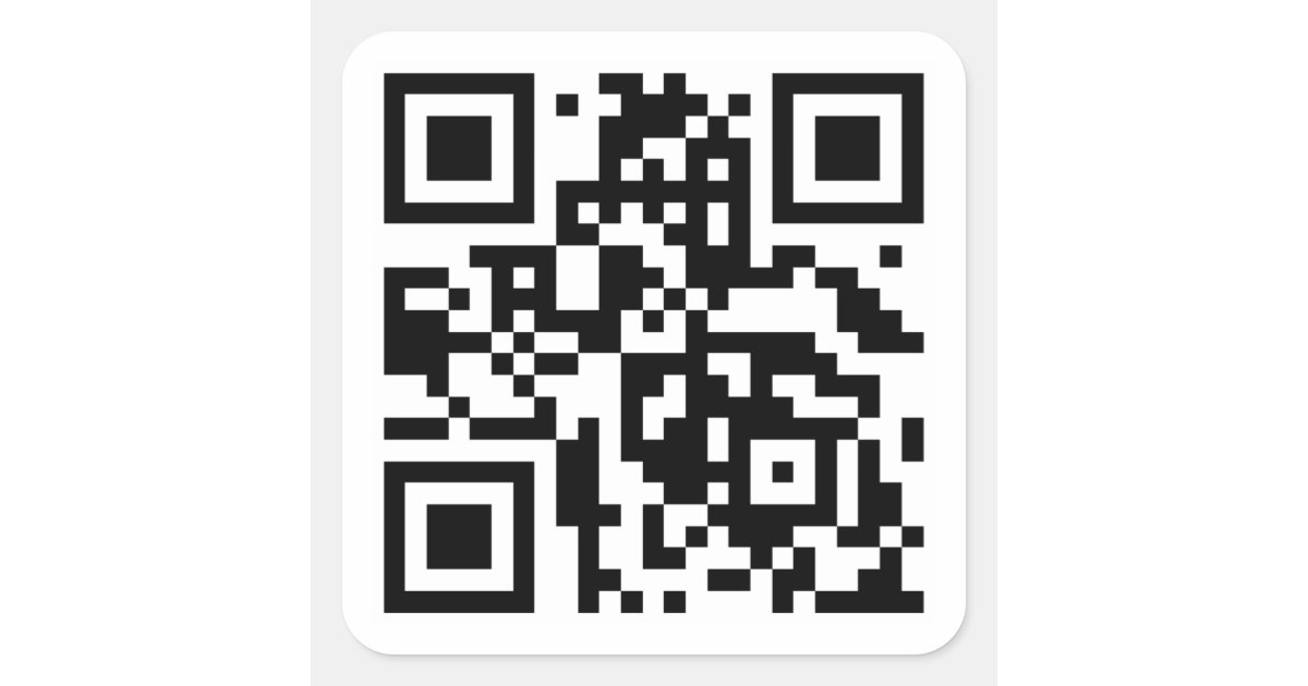 Custom QR Code Template Square Sticker | Zazzle