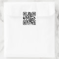 Custom QR Code Template Square Sticker | Zazzle