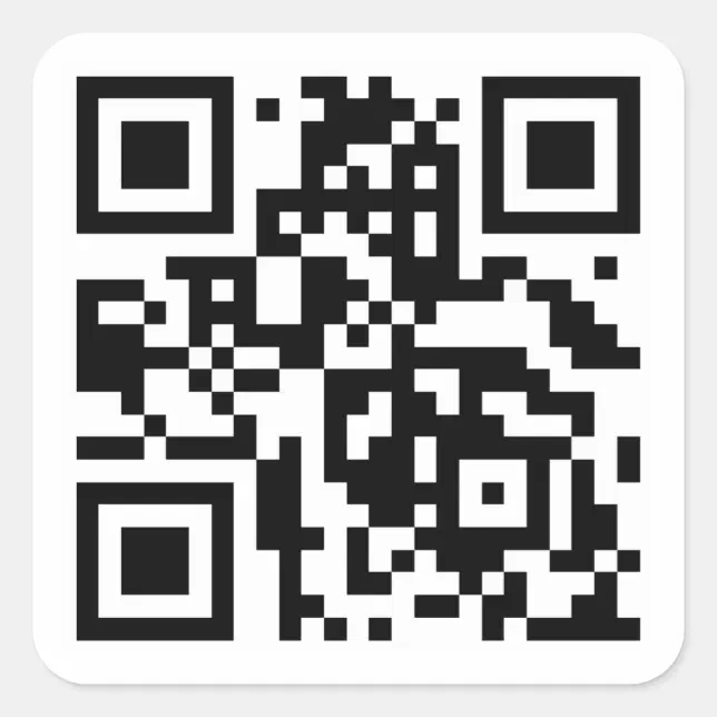 Custom QR Code Template Square Sticker | Zazzle