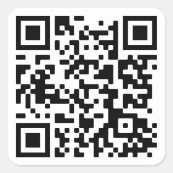 Custom QR Code Template Square Sticker | Zazzle