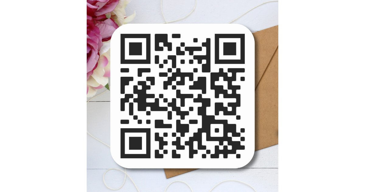 Custom QR Code Template Square Sticker | Zazzle