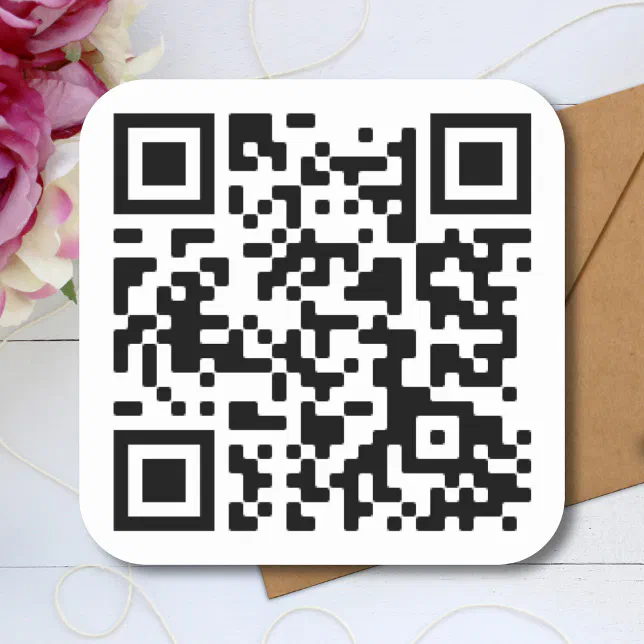 Custom QR Code Template Square Sticker | Zazzle
