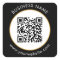 Custom QR Code Text Black White Classic Round Sticker | Zazzle