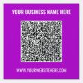 Custom QR Code Text Business Outdoor Sign Template | Zazzle