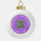 Custom QR Code Text Christmas Ornament Your Colors | Zazzle
