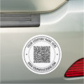 Custom QR Code Text Company Car Magnet Your Colors | Zazzle