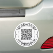 Custom QR Code Text Company Car Magnet Your Colors | Zazzle