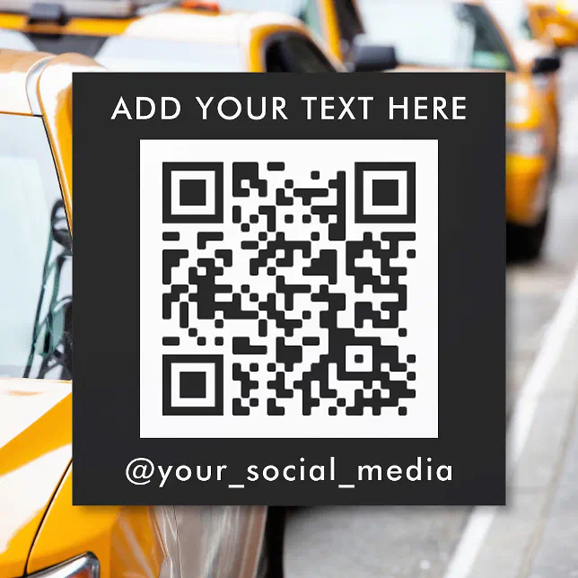 Custom QR Code Text Template Car Magnet | Zazzle