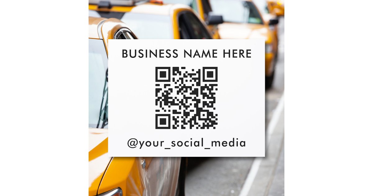 Custom QR Code Text Template Car Magnet | Zazzle