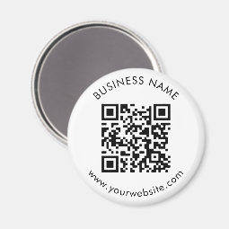 Custom QR Code Text Template Magnet | Zazzle