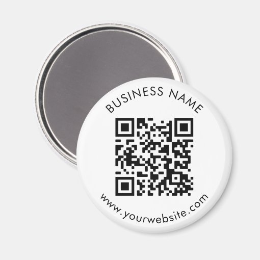 Custom QR Code Text Template Magnet | Zazzle