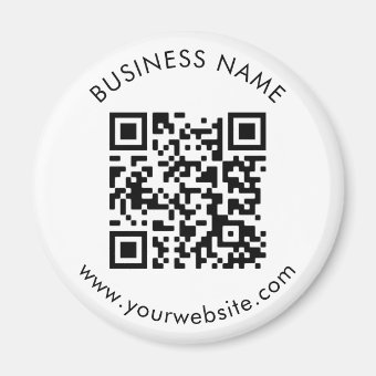 Custom QR Code Text Template Magnet | Zazzle
