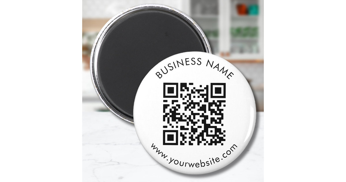 Custom QR Code Text Template Magnet | Zazzle