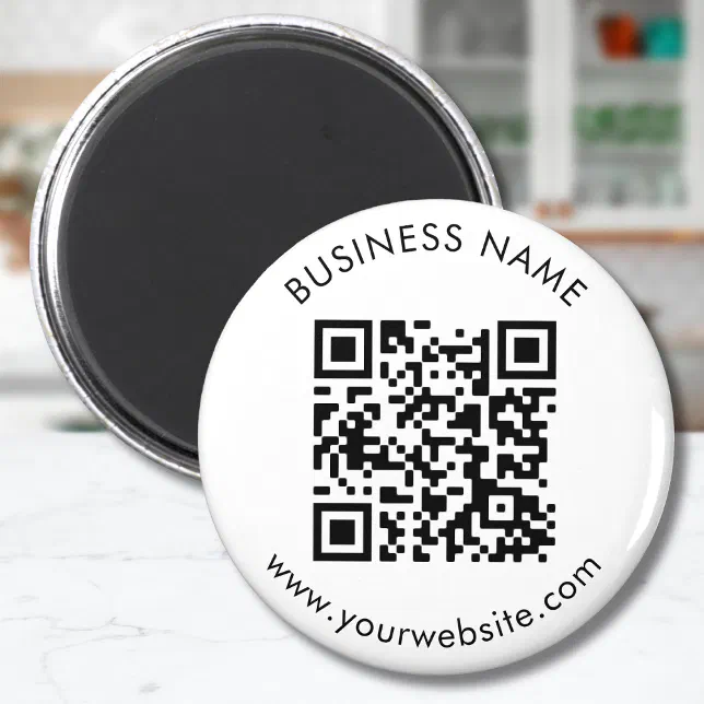 Custom QR Code Text Template Magnet | Zazzle
