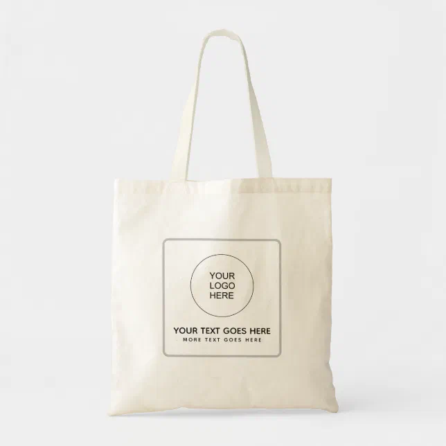Custom QR Code Upload Your Logo Double Sided Print Tote Bag | Zazzle