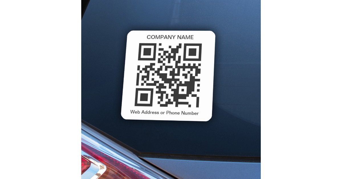 Custom QR Code Vinyl Sticker | Zazzle