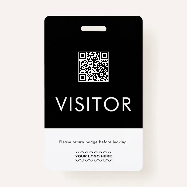 Custom QR Code Visitor Badge | Zazzle