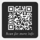 Custom QR Code Website Generator Black Square Sticker | Zazzle