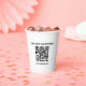 Custom Qr code white minimalist coffee Paper Cups | Zazzle