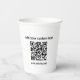 Custom Qr code white minimalist coffee Paper Cups | Zazzle