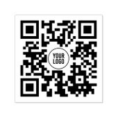Custom QR Code With Logo Business Self-inking Stamp | Zazzle