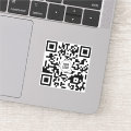 Custom QR Code With Logo Business Square Decal | Zazzle