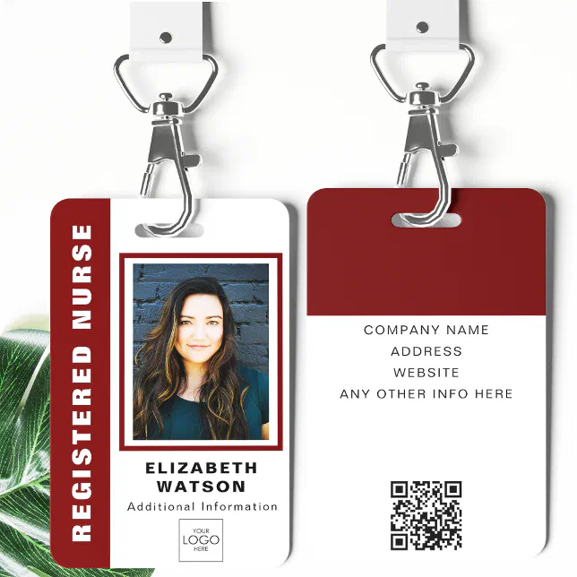 Custom QR Code With Your Logo Company Event ID Badge | Zazzle