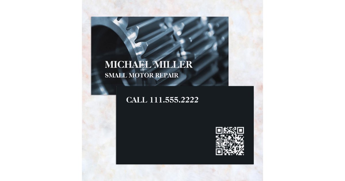Custom QR Small Engine Repair Business Card | Zazzle
